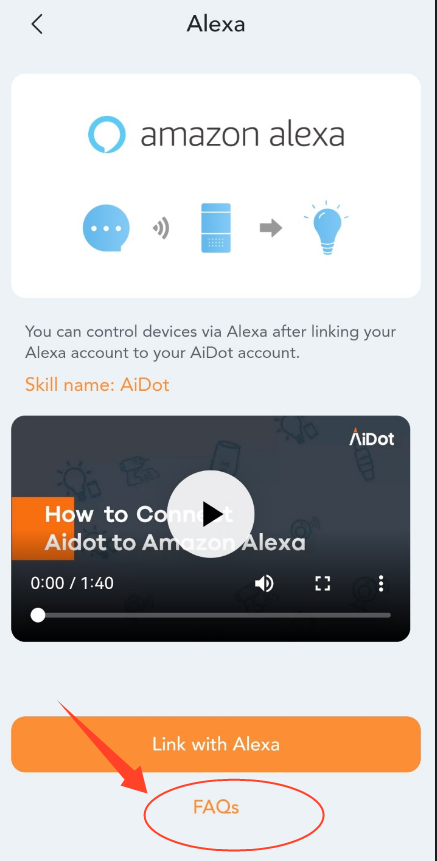 Link Alexa on AiDot app. – AiDot